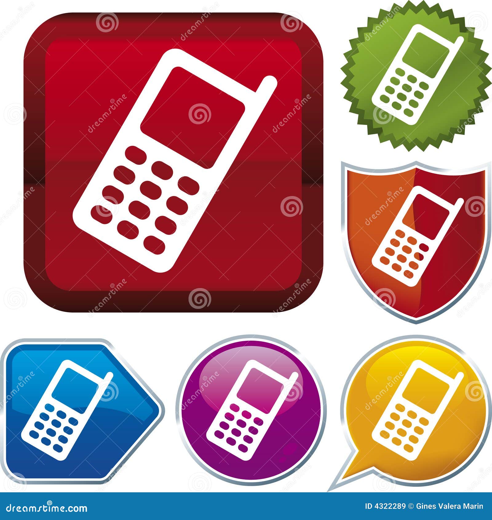 Serie Del Icono: Teléfono Celular Ilustración del Vector - Ilustración ...