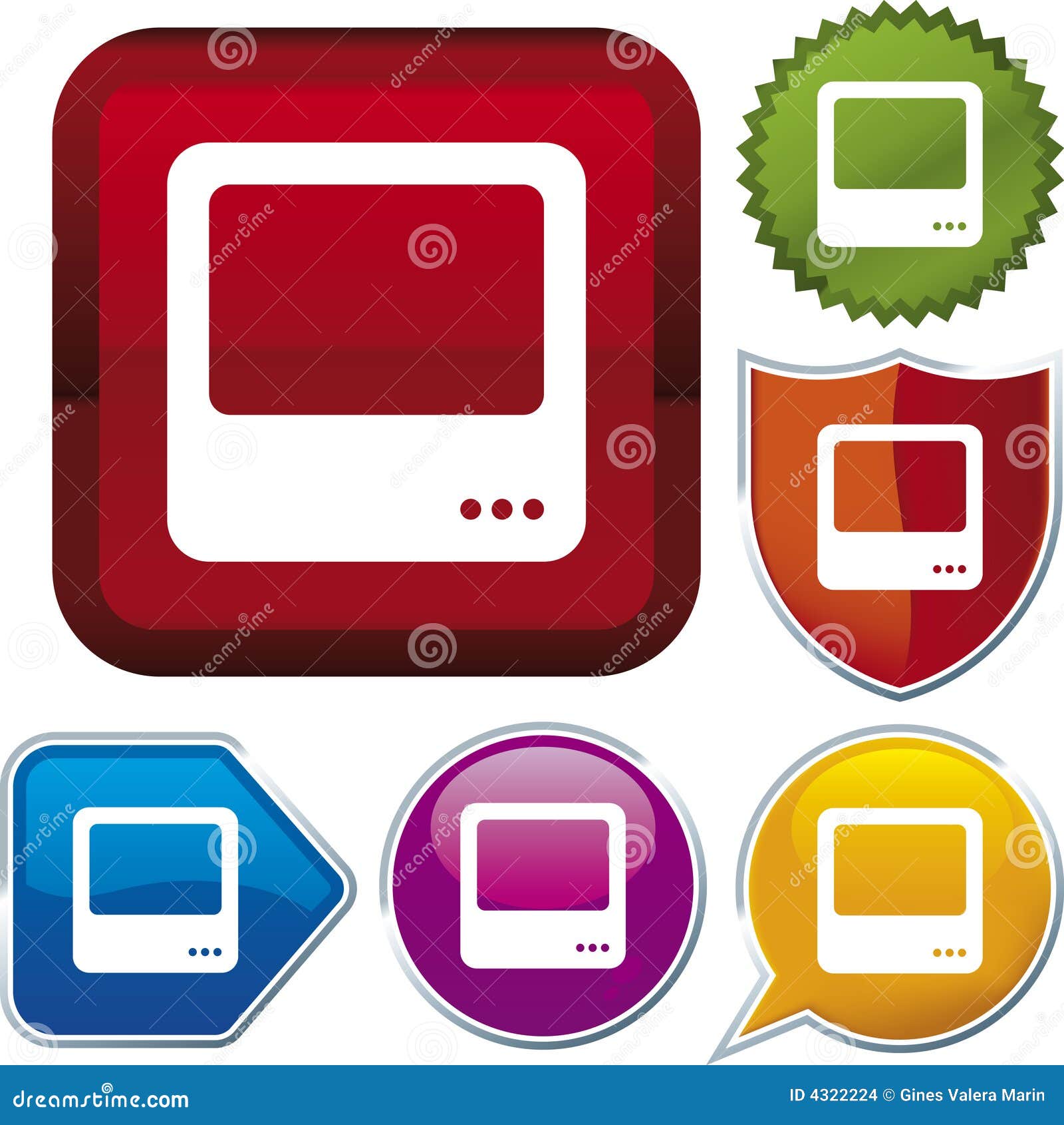 Serie del icono: TV ilustración del vector. Ilustración de anaranjado ...