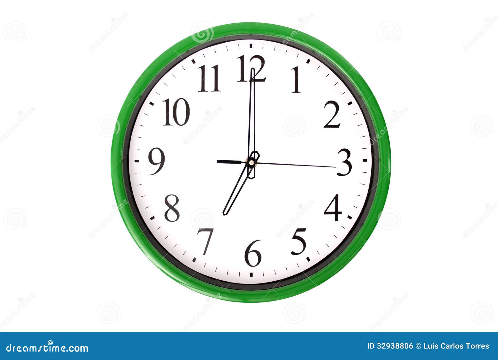 Serie del reloj - las 7 foto de archivo. Imagen de tarde - 32938806