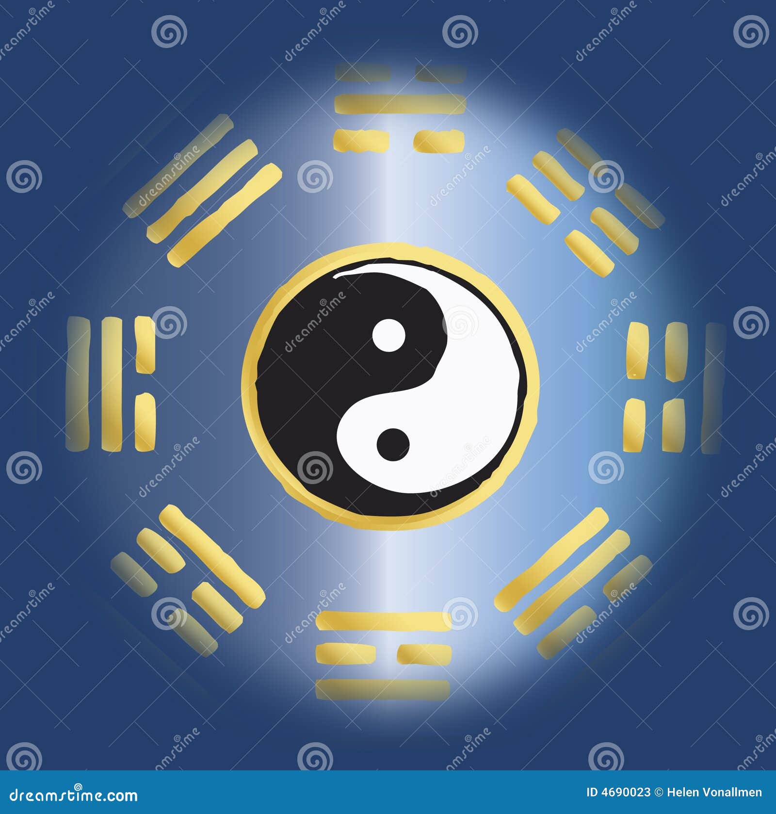 Serie del símbolo - tao stock de ilustración. Ilustración de trigramas ...