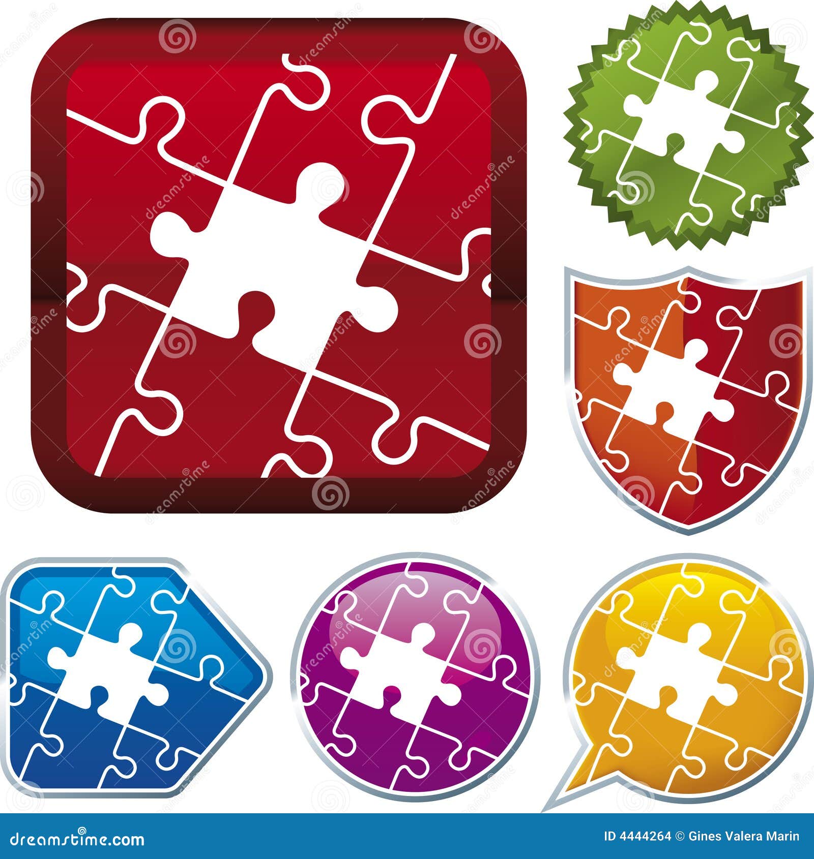 Serie dell'icona: puzzle illustrazione vettoriale. Illustrazione di ...