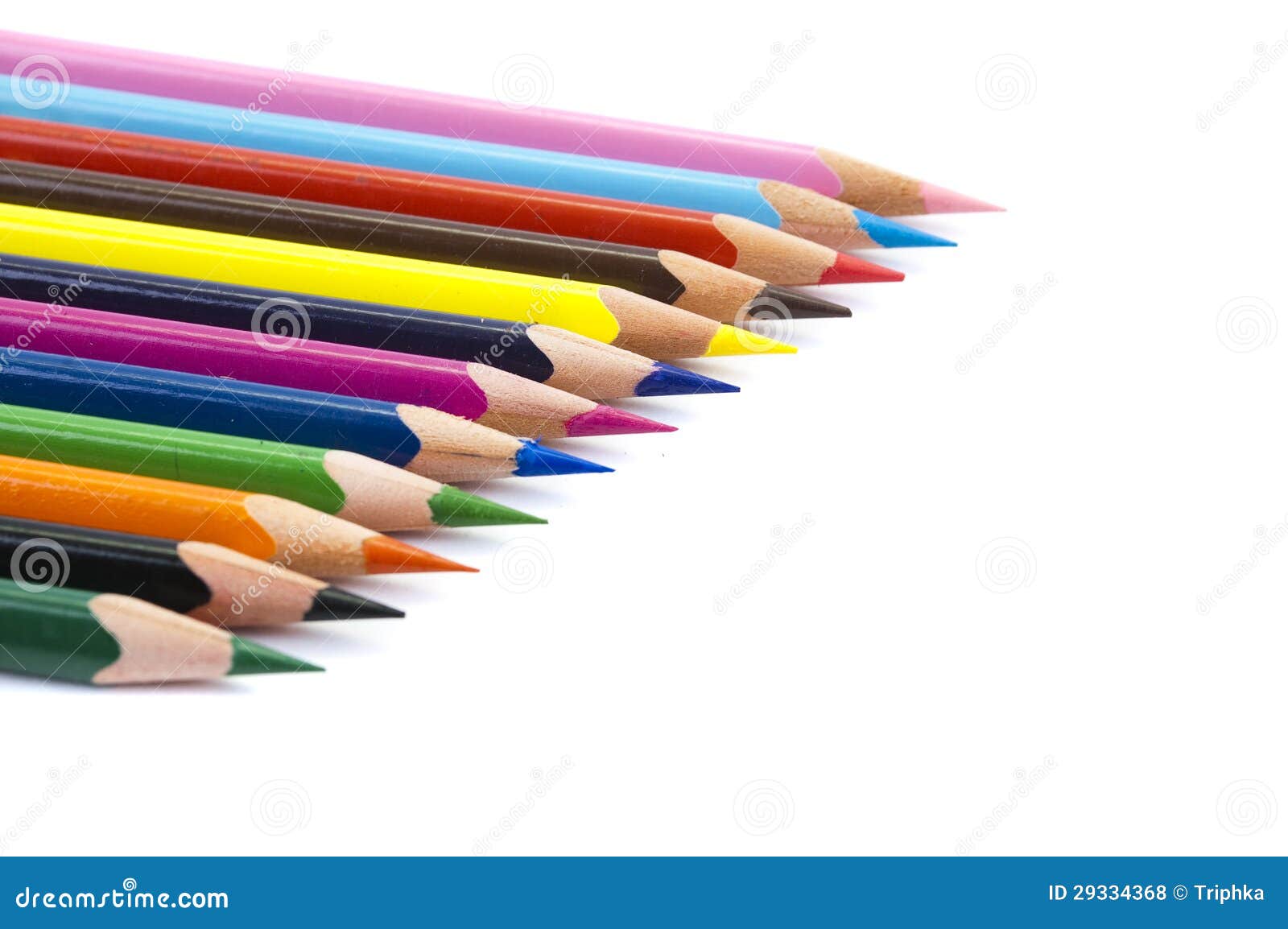 Serie di matite colorate fotografia stock. Immagine di artista - 29334368