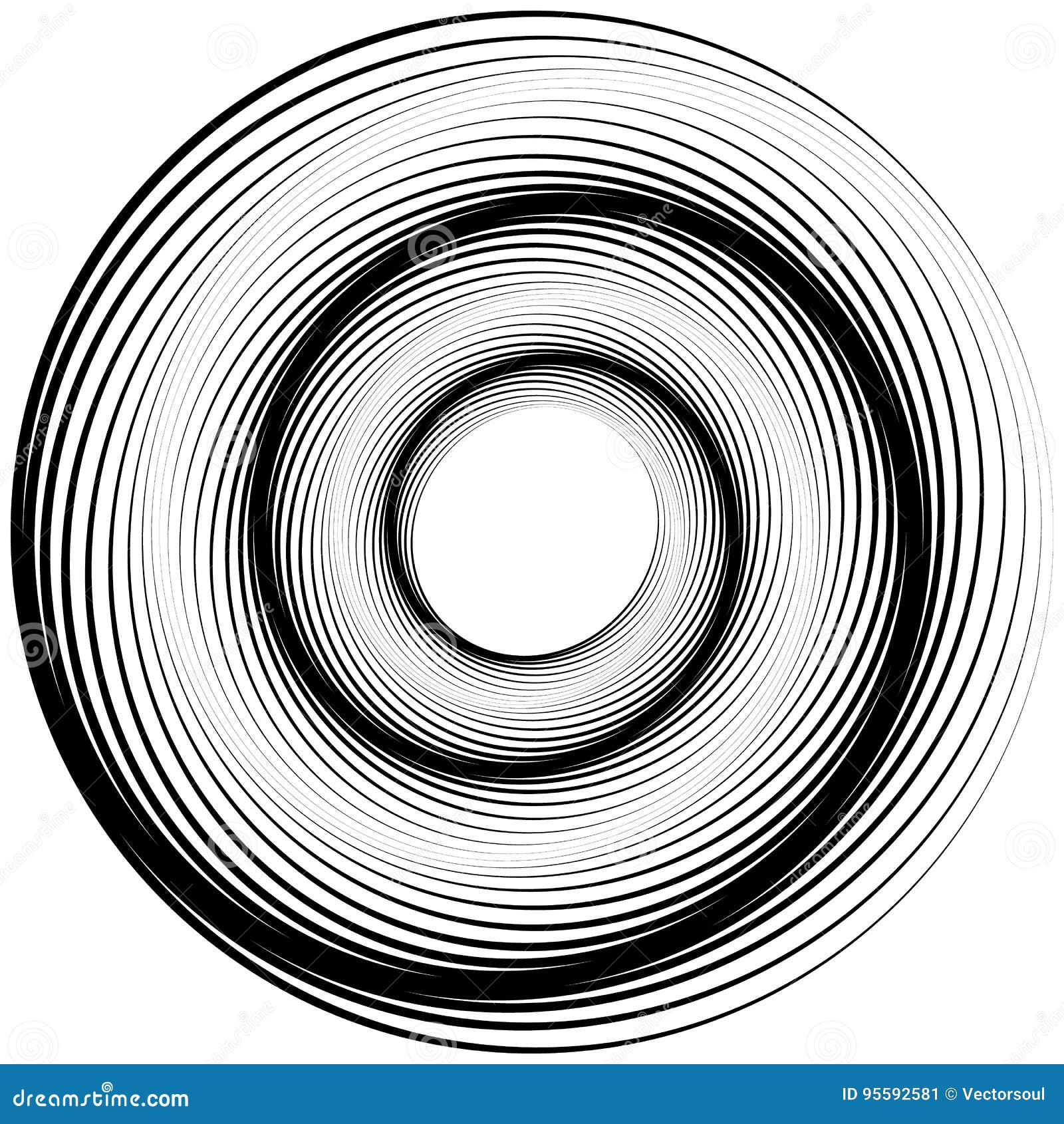 Serie Geometrica Radiale Dell'elemento Forma in Bianco E Nero Astratta ...