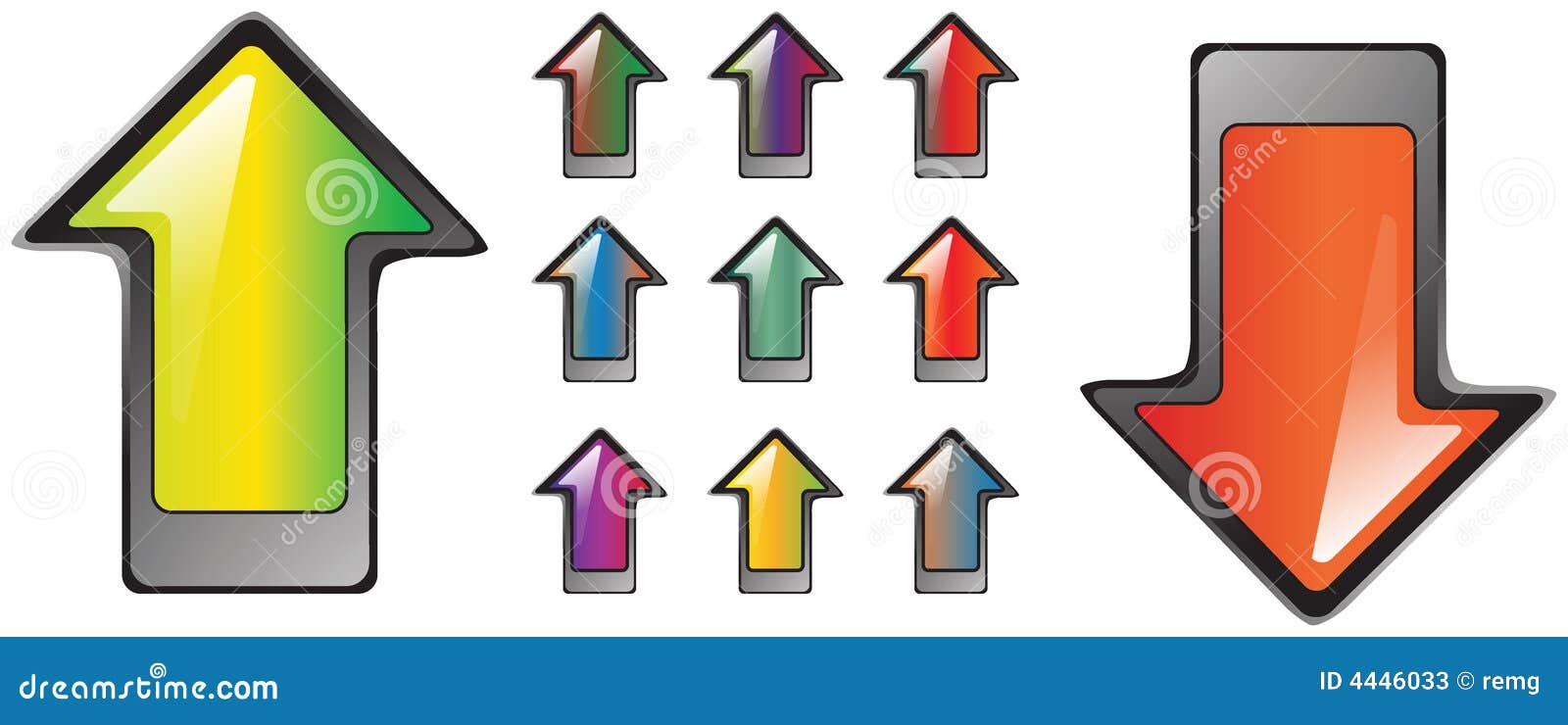 Series of 11 Colorful High Quality Glossy Buttons Stock Illustration ...