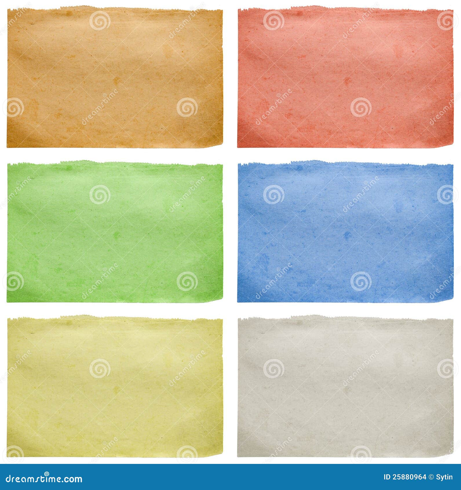 Series from 6 Aged Old Paper Stickers Stock Photo - Image of genuine ...