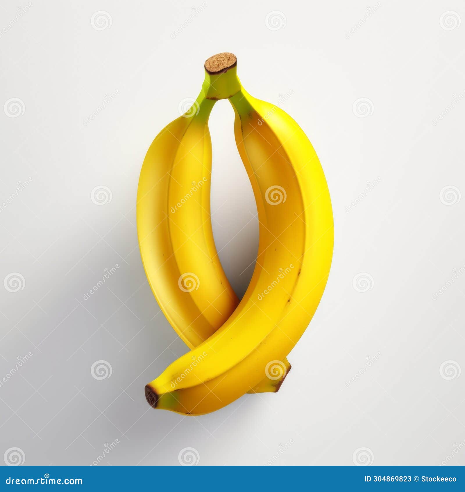Photorealistic 3d Rendered Banana with Shadow Stock Illustration ...