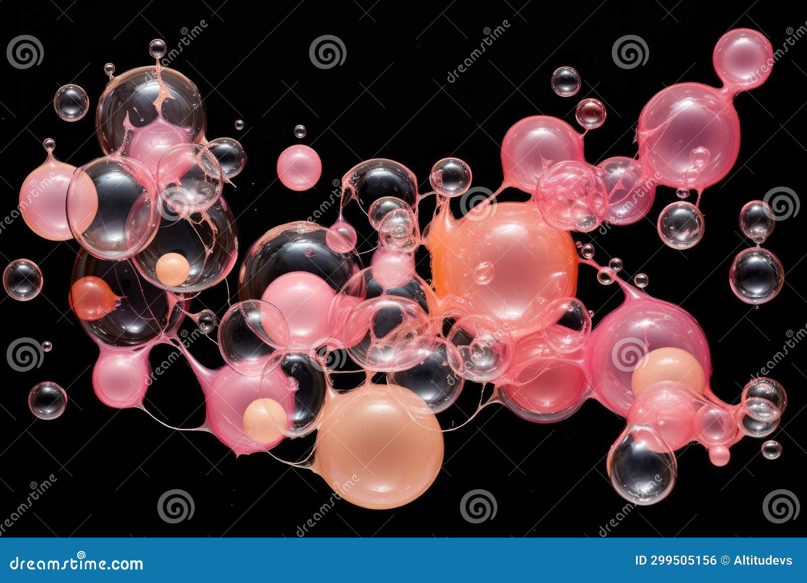 A Series of Bubble Gum Bubbles in Various Stages of Bursting Stock ...