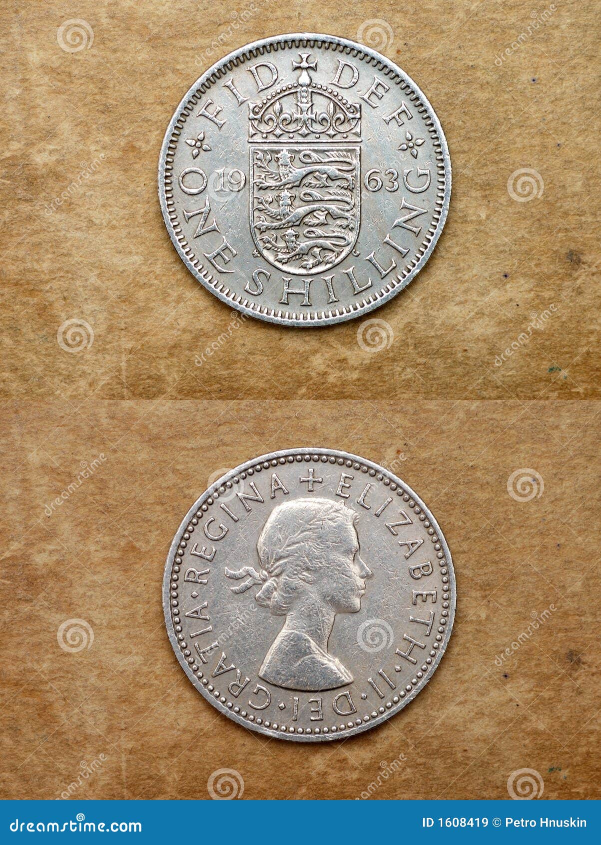 From Series: Coins of World. England. ONE SHILLING. Stock Image - Image ...