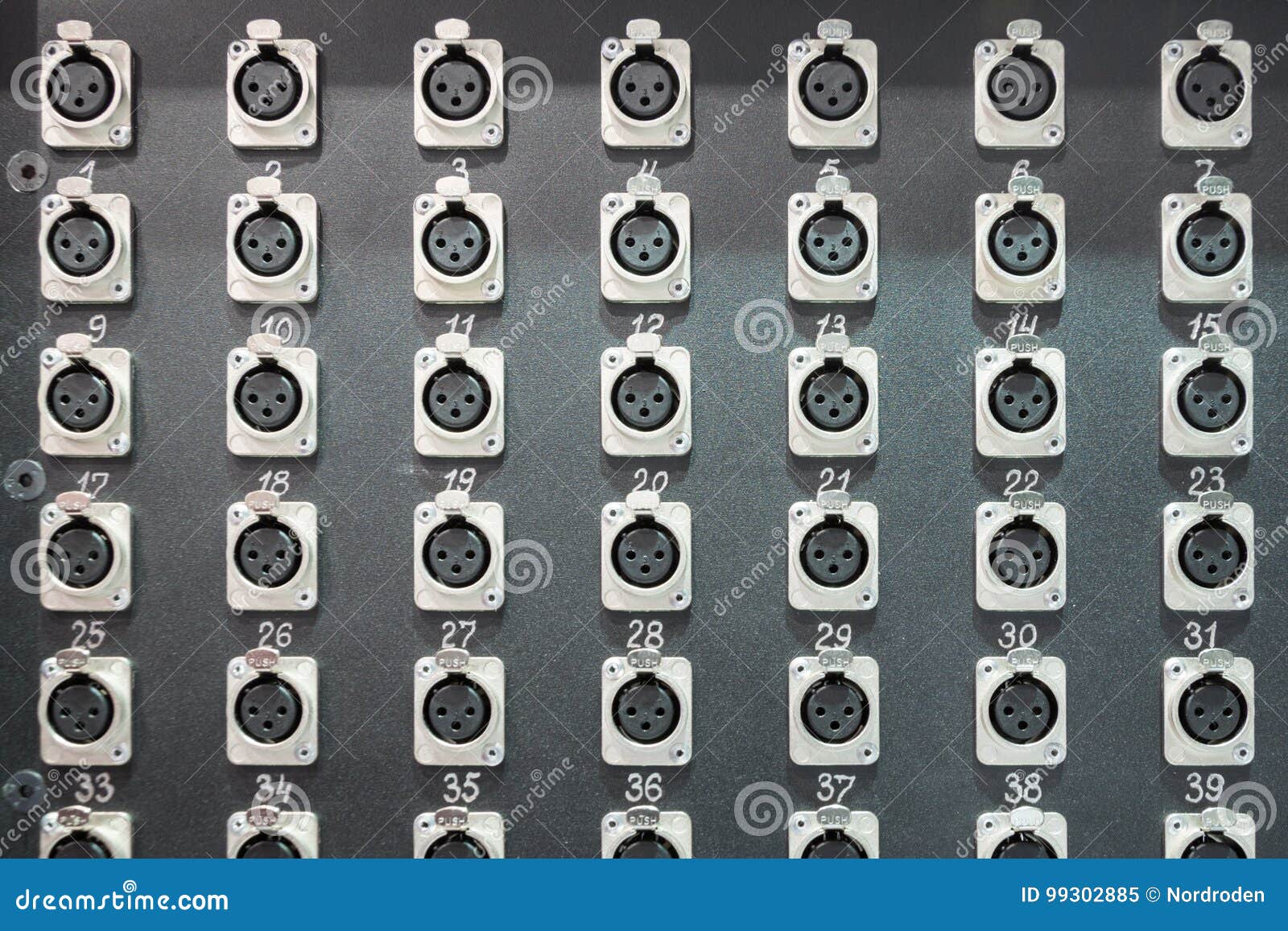 Rear of Control Panel Active Studio Monitor Stock Image - Image of ...