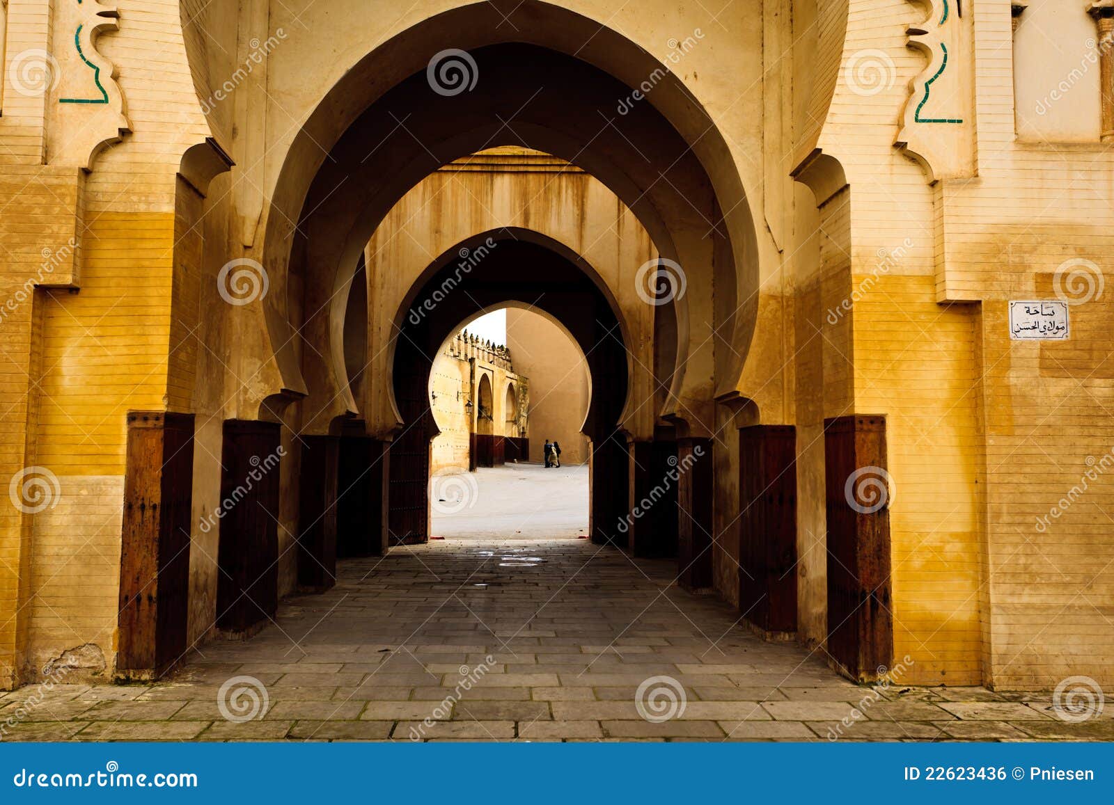 Series Curving Arches of Passageway into Courtyard Stock Photo - Image ...