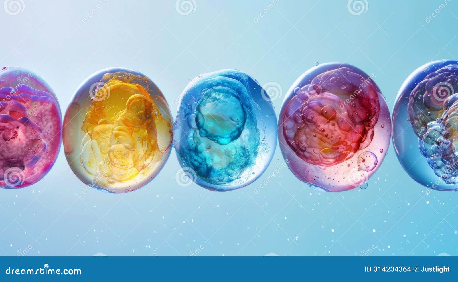 A Series of Developing Egg Cells Each One in a Different Stage of ...