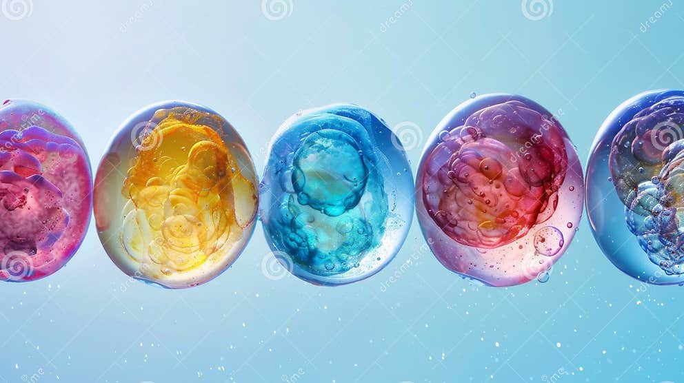 A Series of Developing Egg Cells Each One in a Different Stage of ...