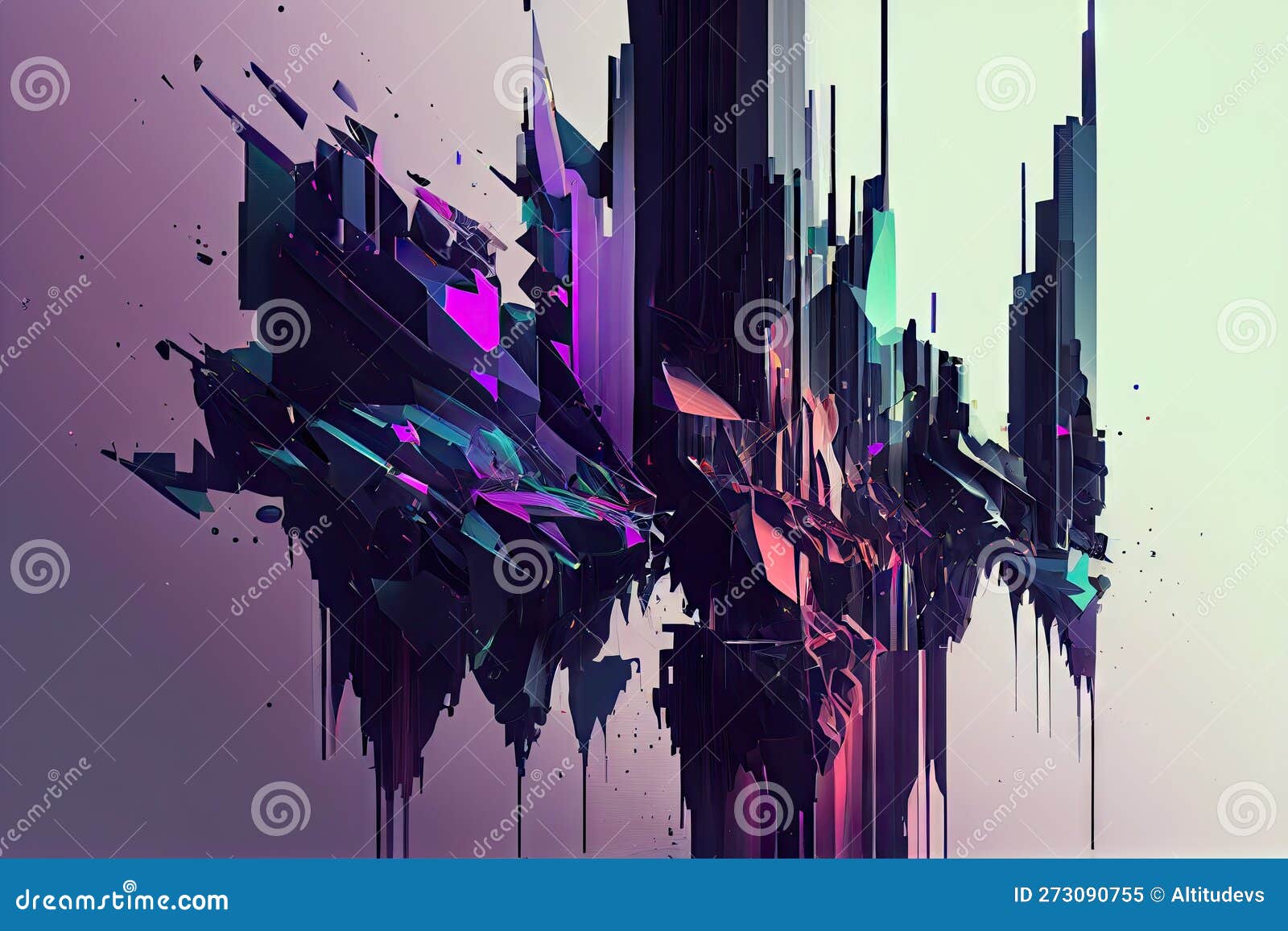 A Series of Digital Glitches that Create a Sort of Abstract Art Stock ...