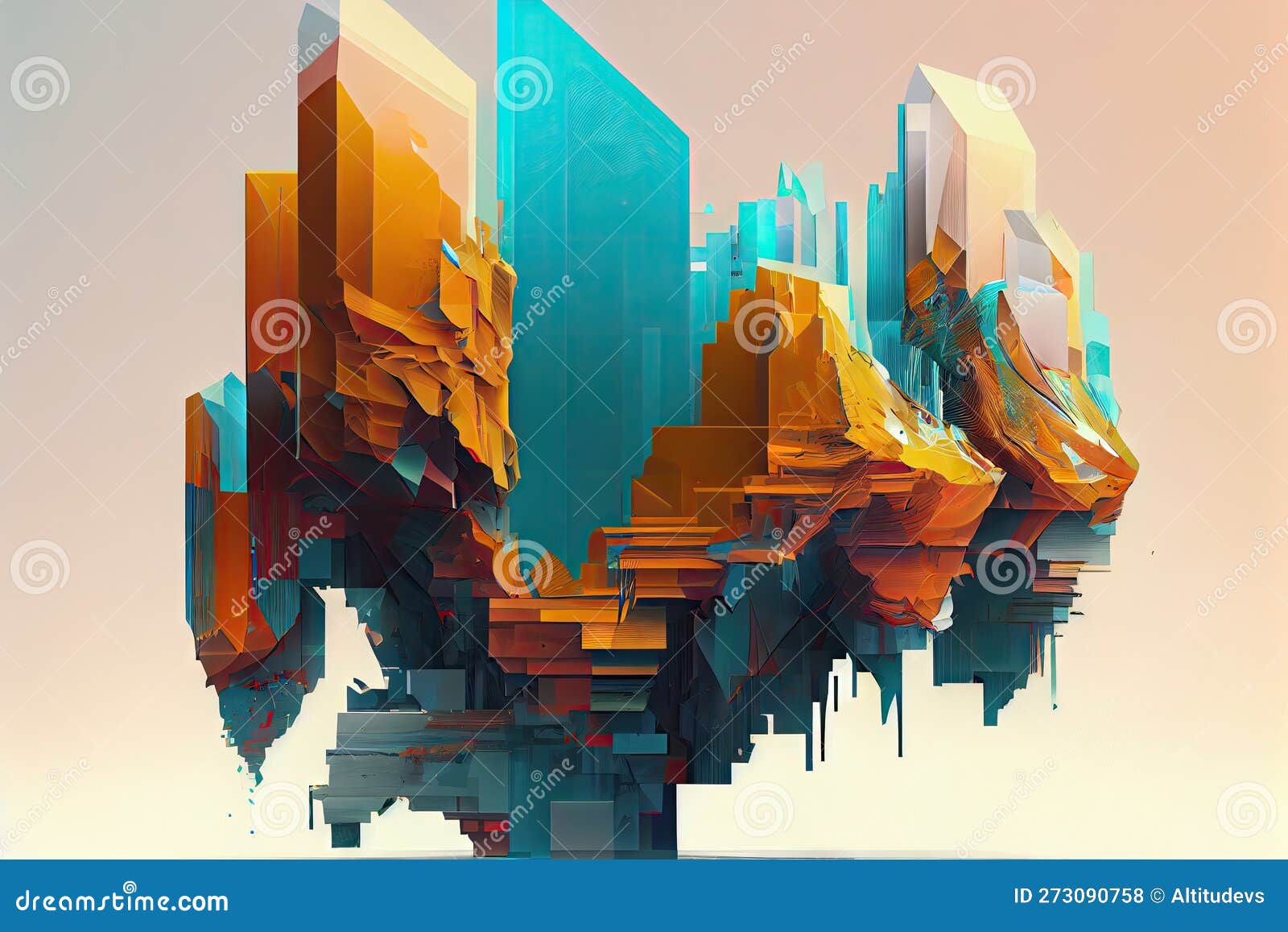 A Series of Digital Glitches that Create a Sort of Abstract Art Stock ...