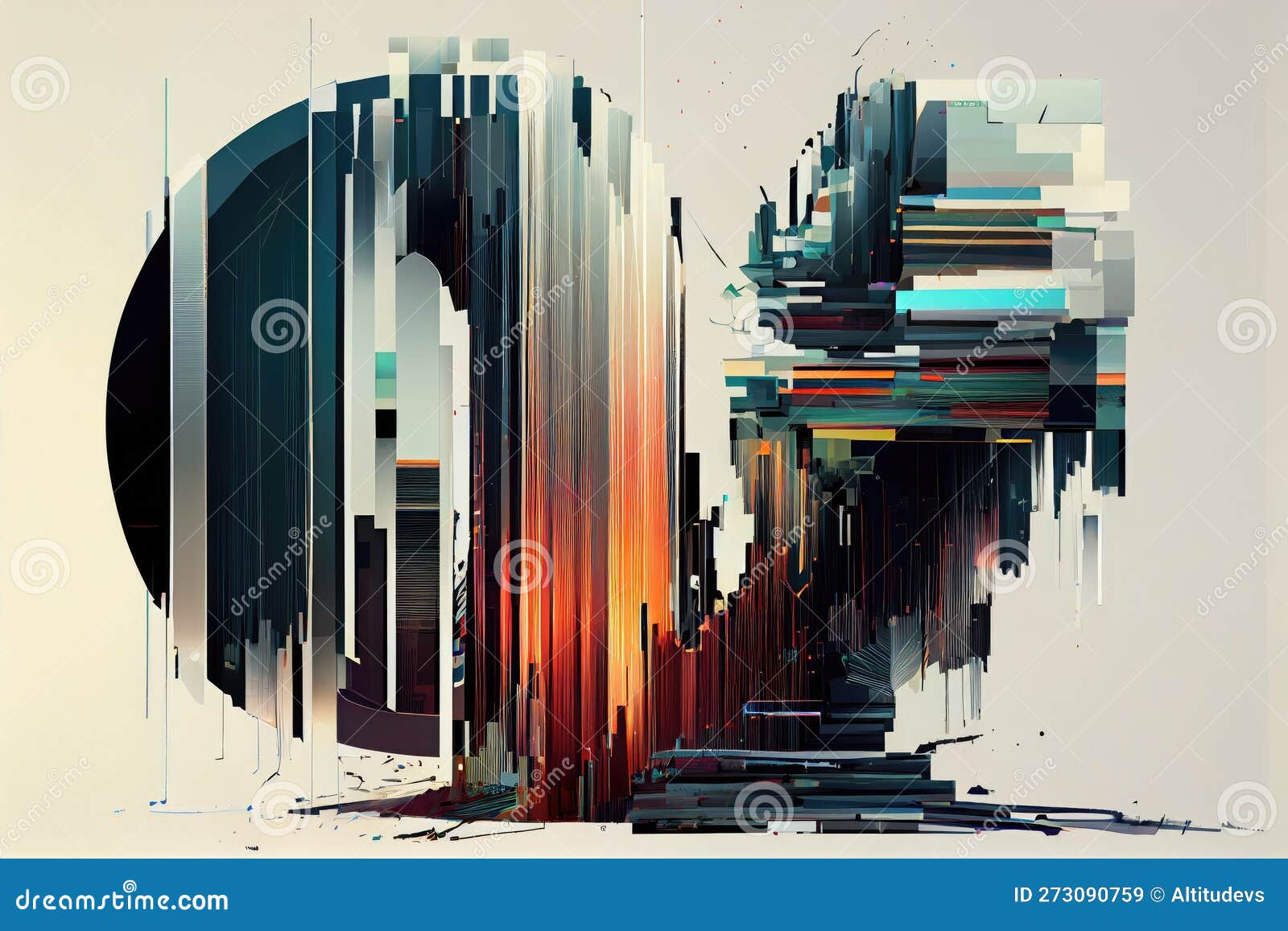 A Series of Digital Glitches that Create a Sort of Abstract Art Stock ...