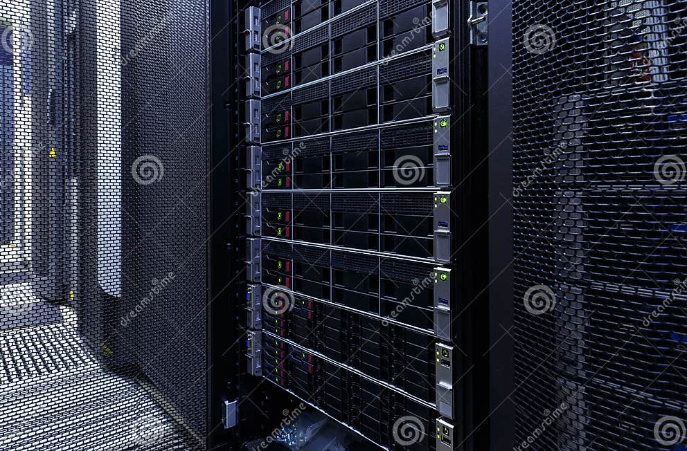 Series Disk Storage Disks of Mainframe in the Data Center Stock Photo ...