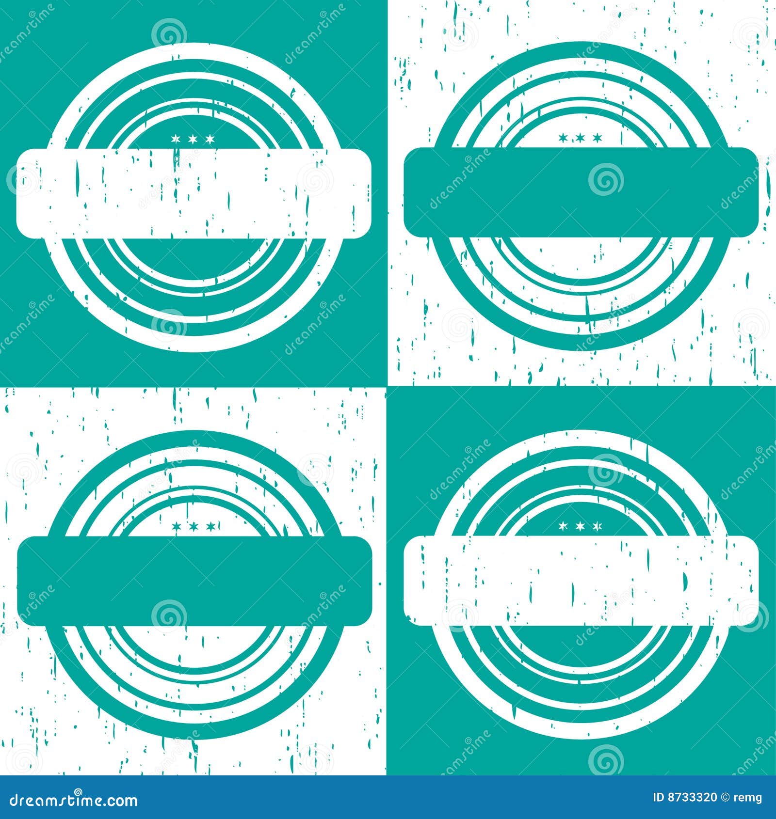 Series of Empty Stamp Designs Stock Illustration - Illustration of seal ...