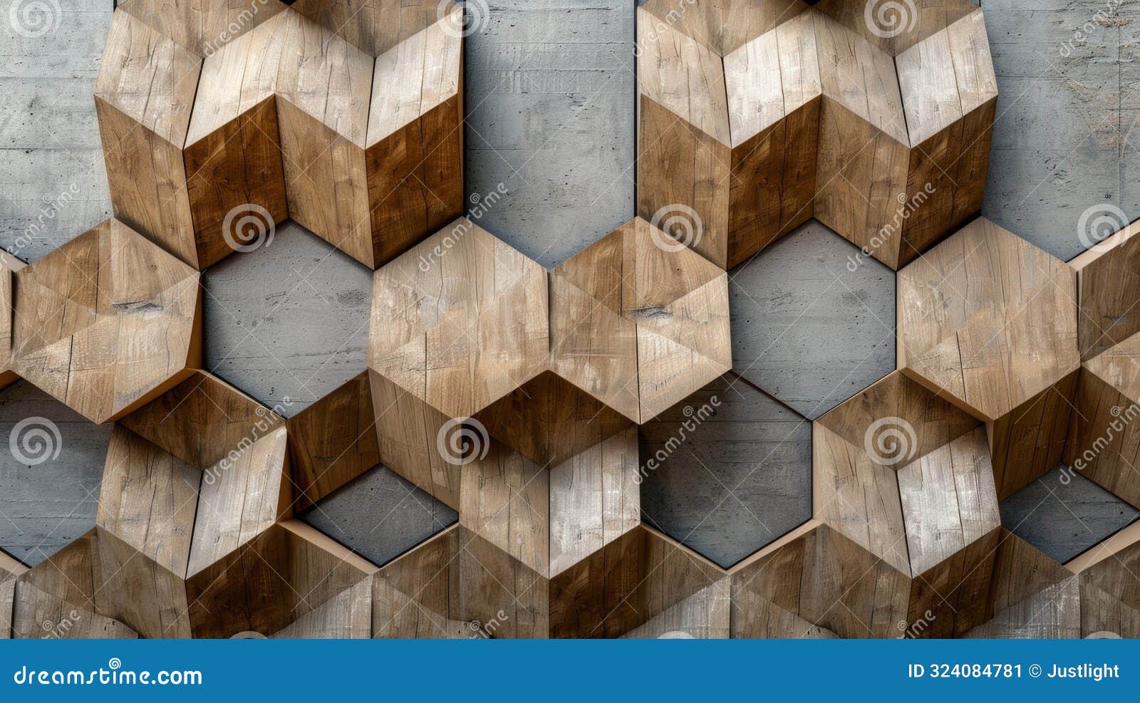 A Series of Geometric Wooden Panels Arranged in a Pattern To Create a ...