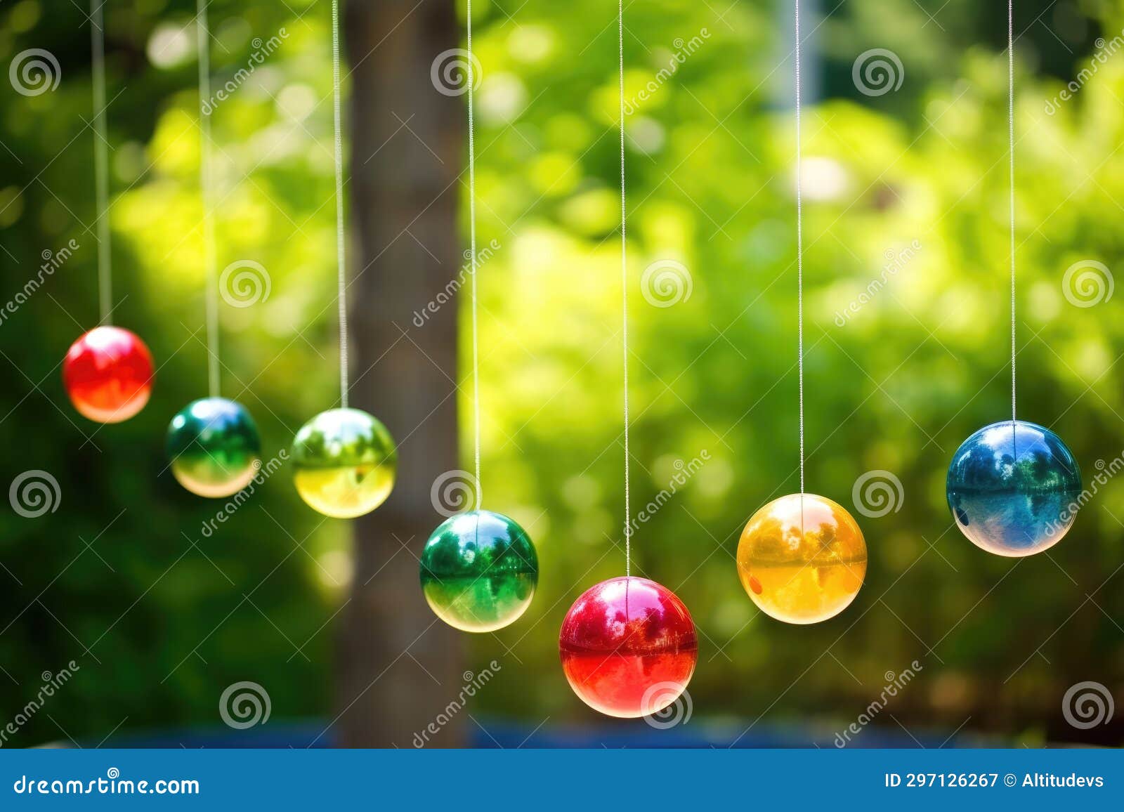 A Series of Hanging Pendulum Balls in Motion Stock Image - Image of ...