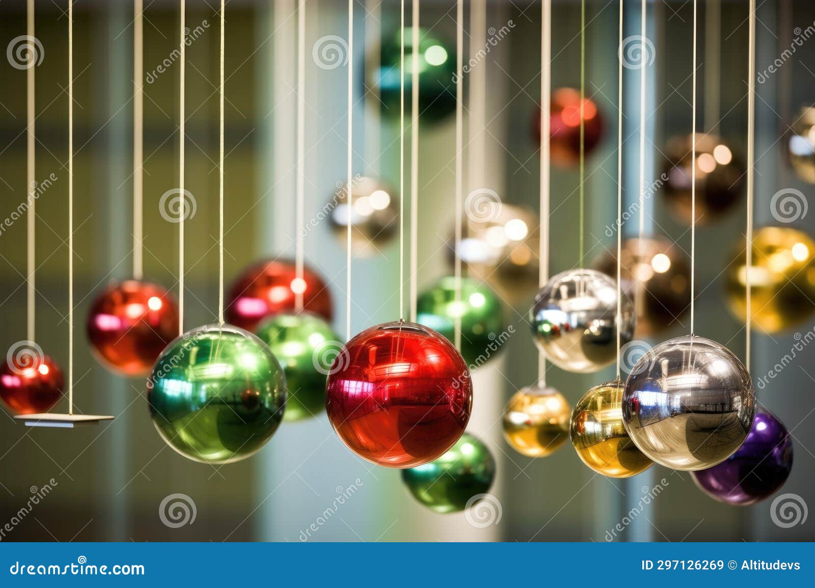 A Series of Hanging Pendulum Balls in Motion Stock Image - Image of ...