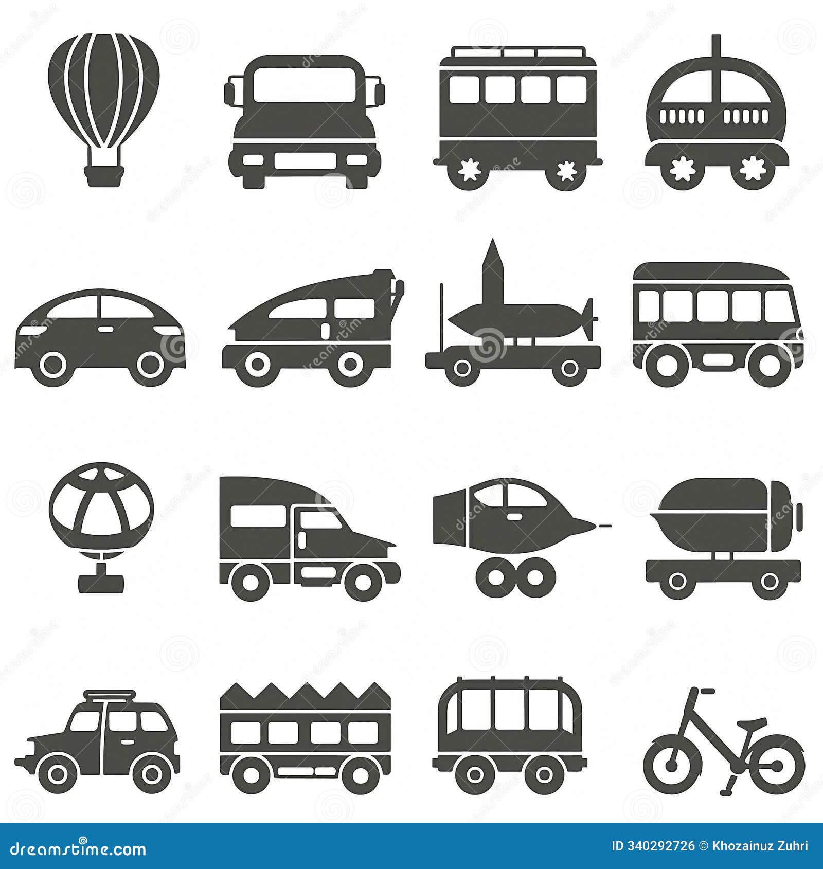 Series Icons of Transportation - Vector Design Stock Illustration ...