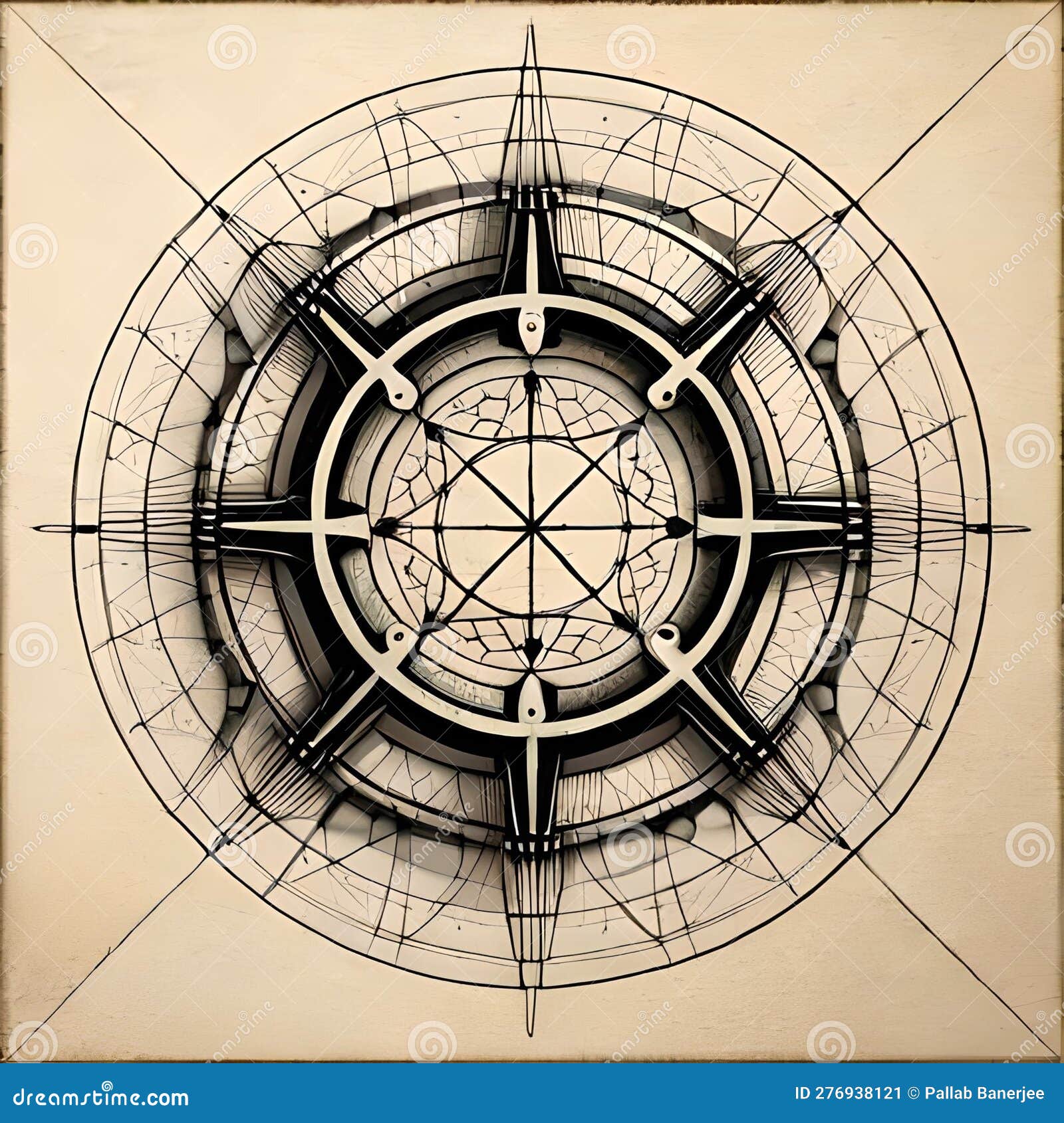 Abstract Design Pattern in Da Vinci Style Stock Illustration ...