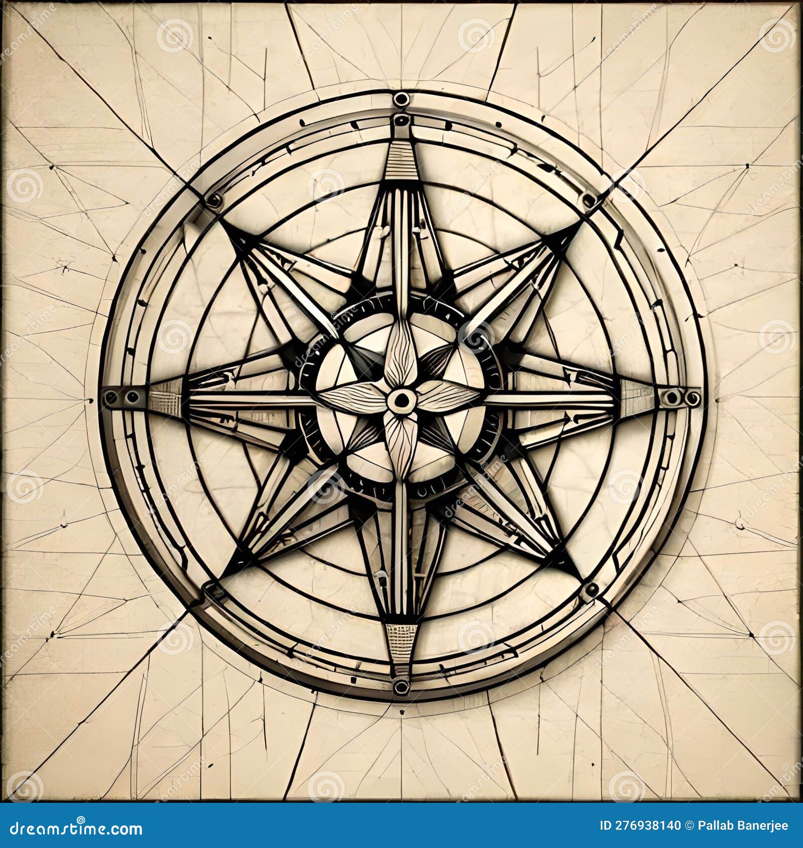 Abstract Design Pattern in Da Vinci Style Stock Illustration ...