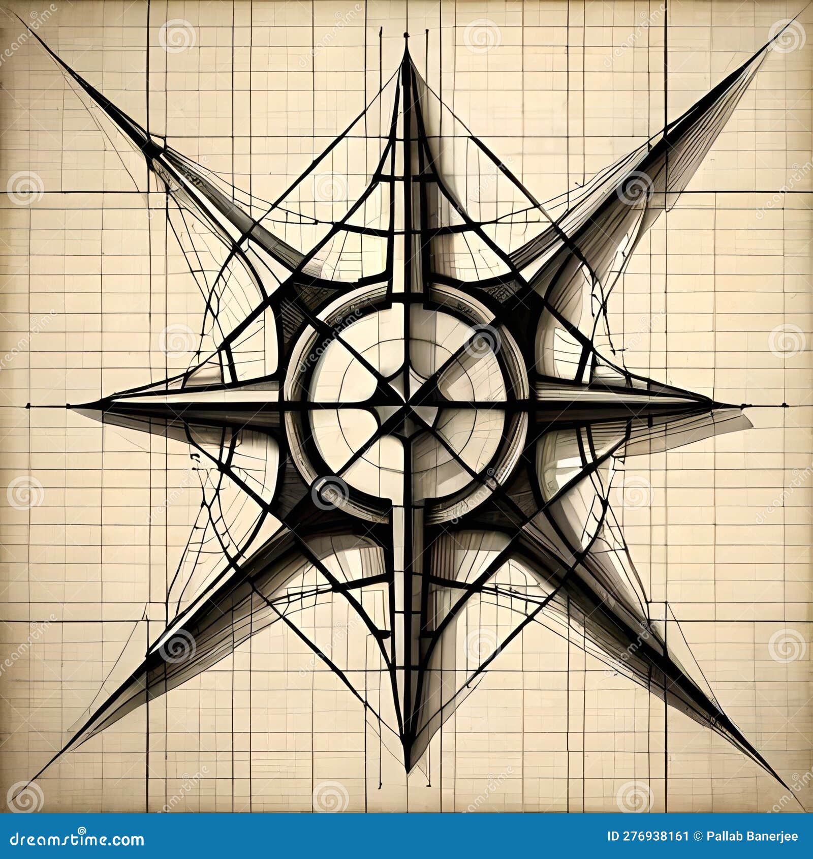 Abstract Design Pattern in Da Vinci Style Stock Illustration ...