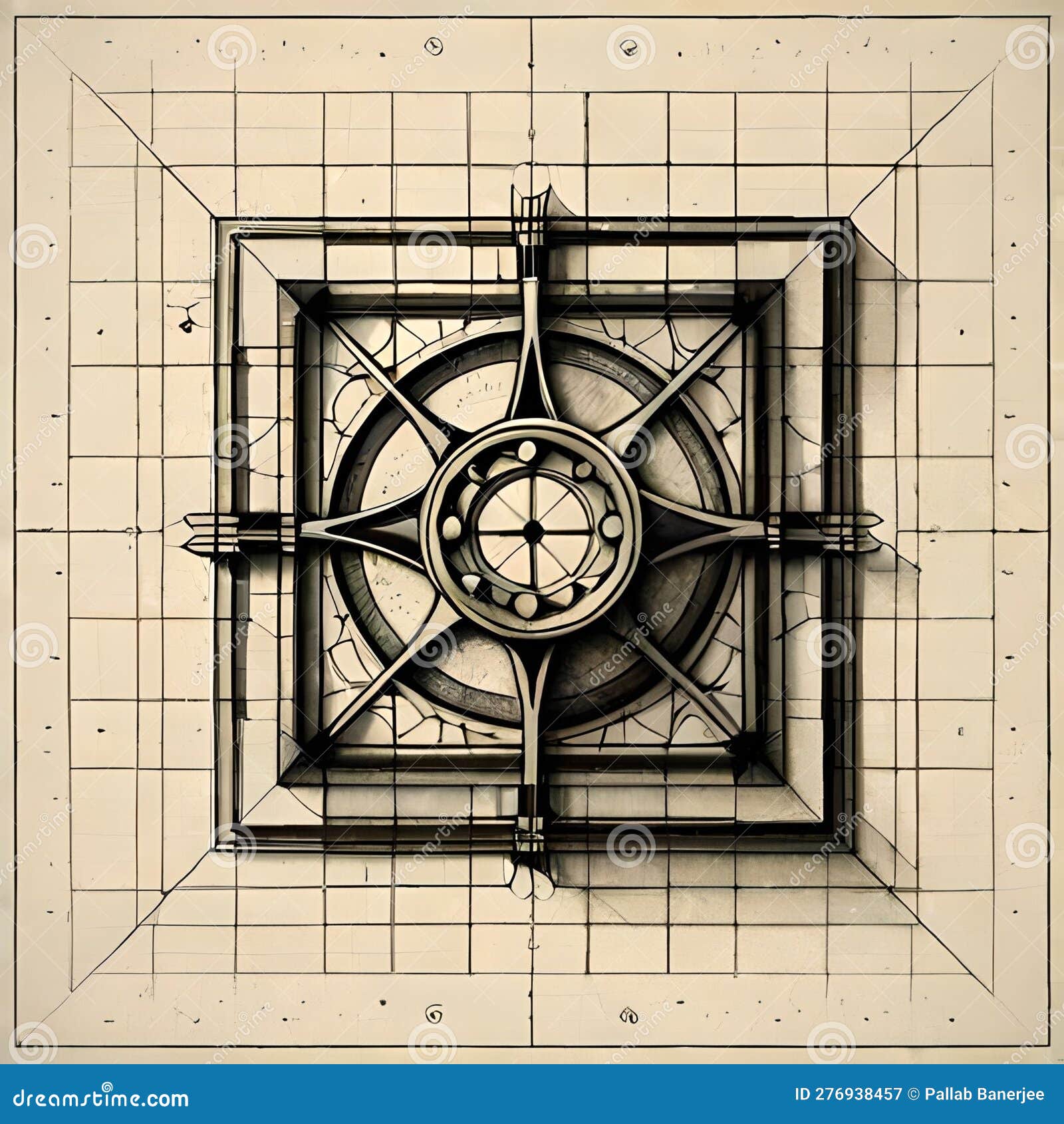 Abstract Design Pattern in Da Vinci Style Stock Illustration ...