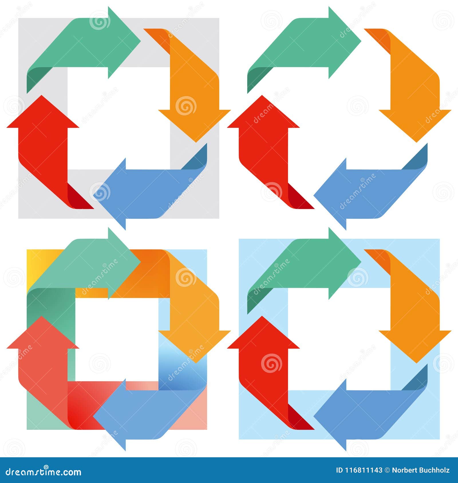 Revolving Arrows Infographic Vector Illustration | CartoonDealer.com ...