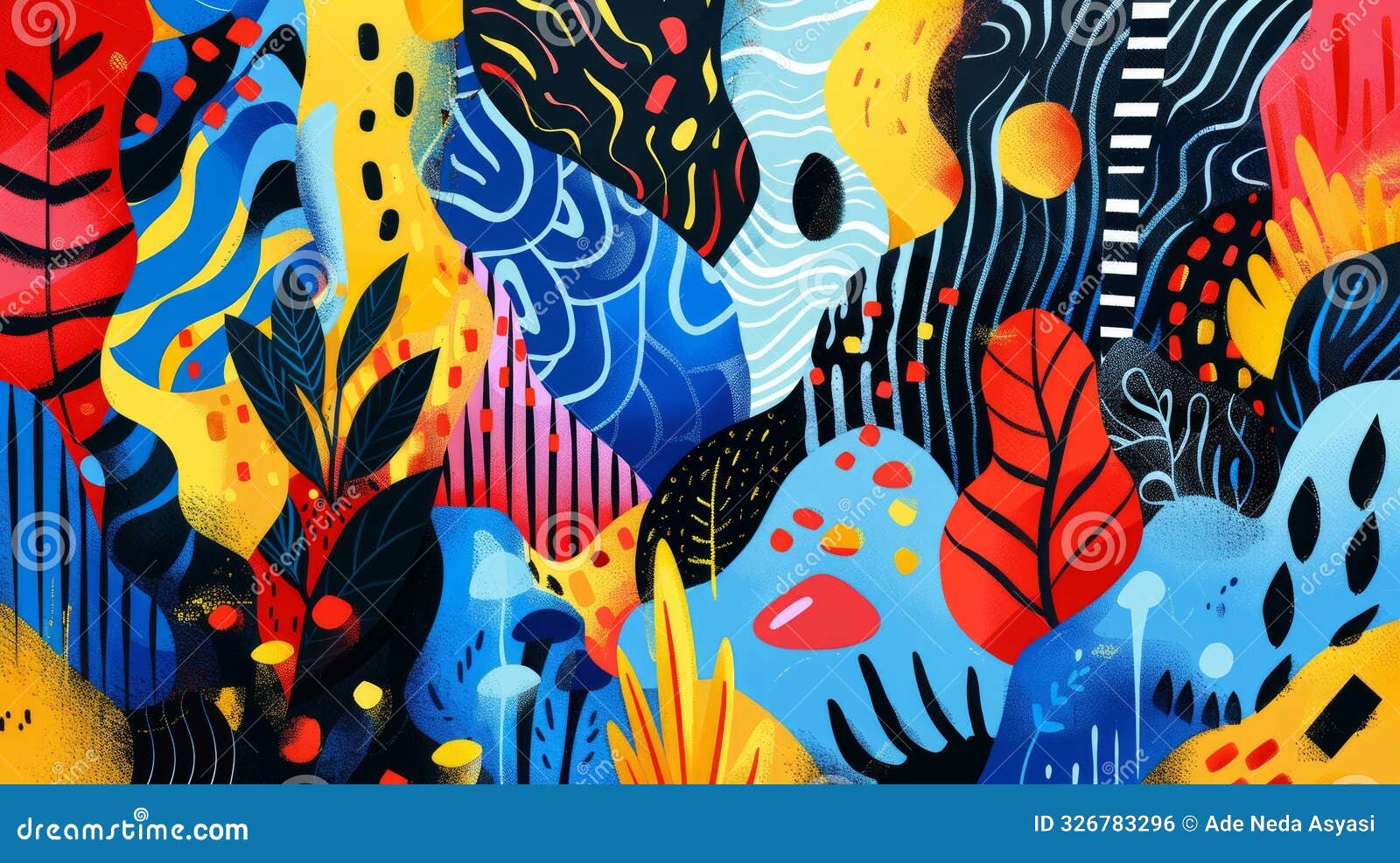 Structured Patterns Converge in a Lively. a Lush Tapestry of Colorful ...