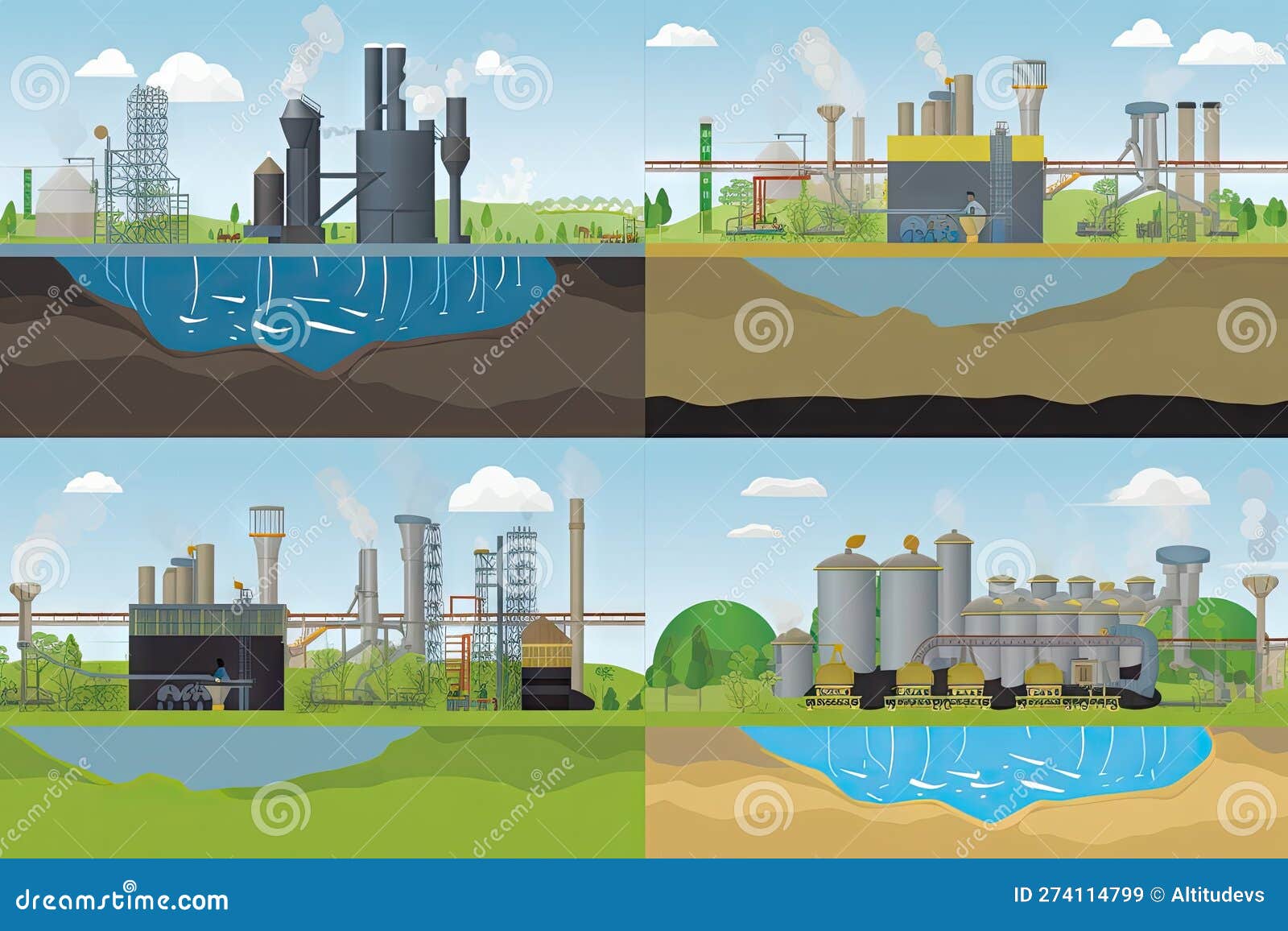 Series of Images Showing the Extraction and Processing of Natural ...