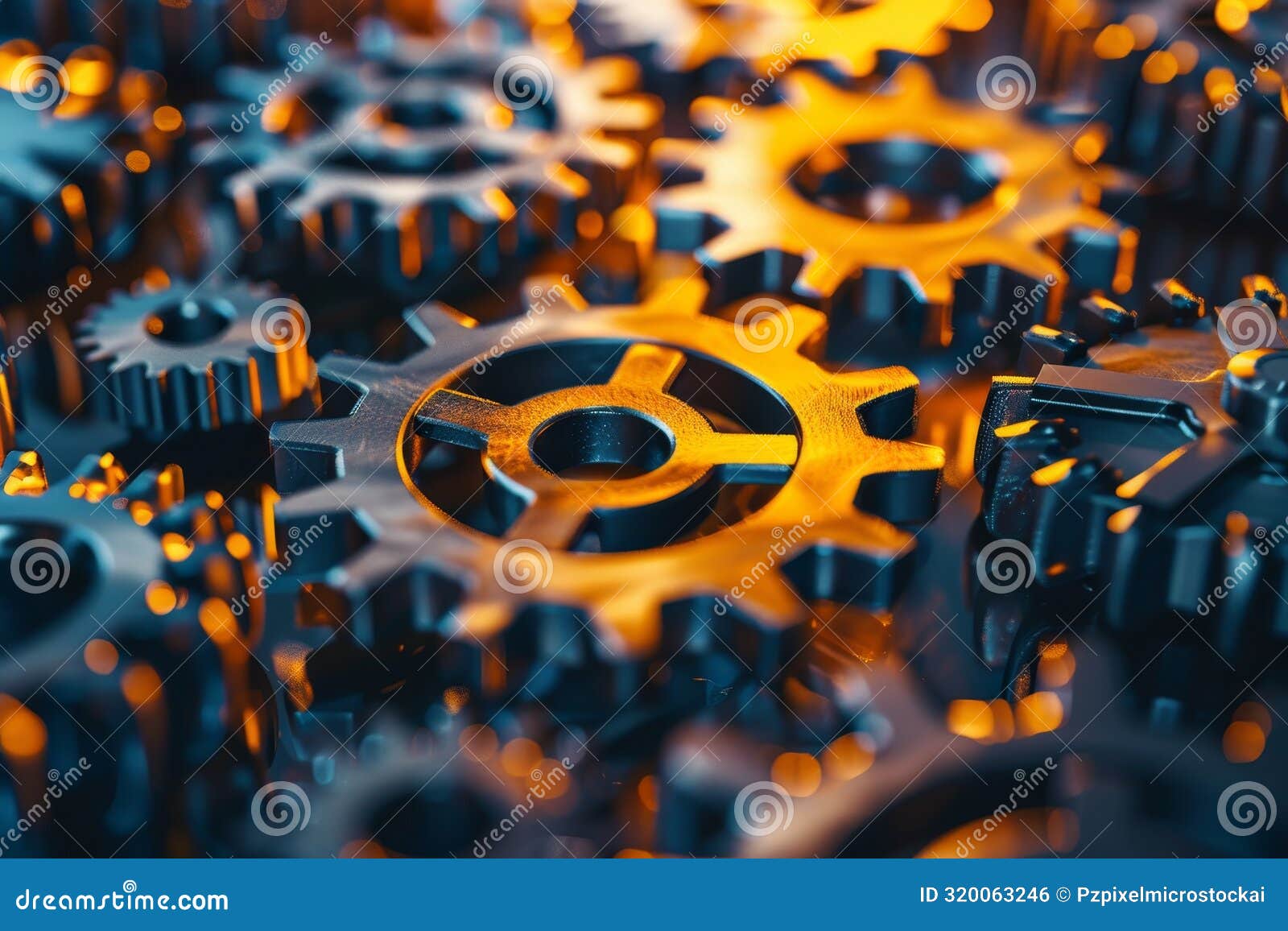A Series of Interconnected Gears Turning Seamlessly, Symbolizing the ...