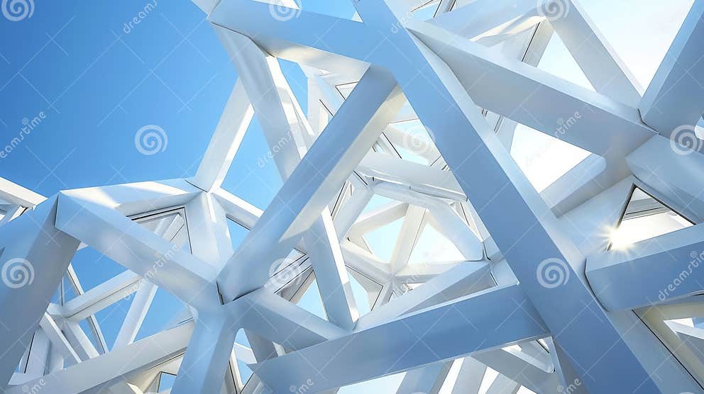 A Series of Interconnected Triangular Shapes Forming a Modern Abstract ...