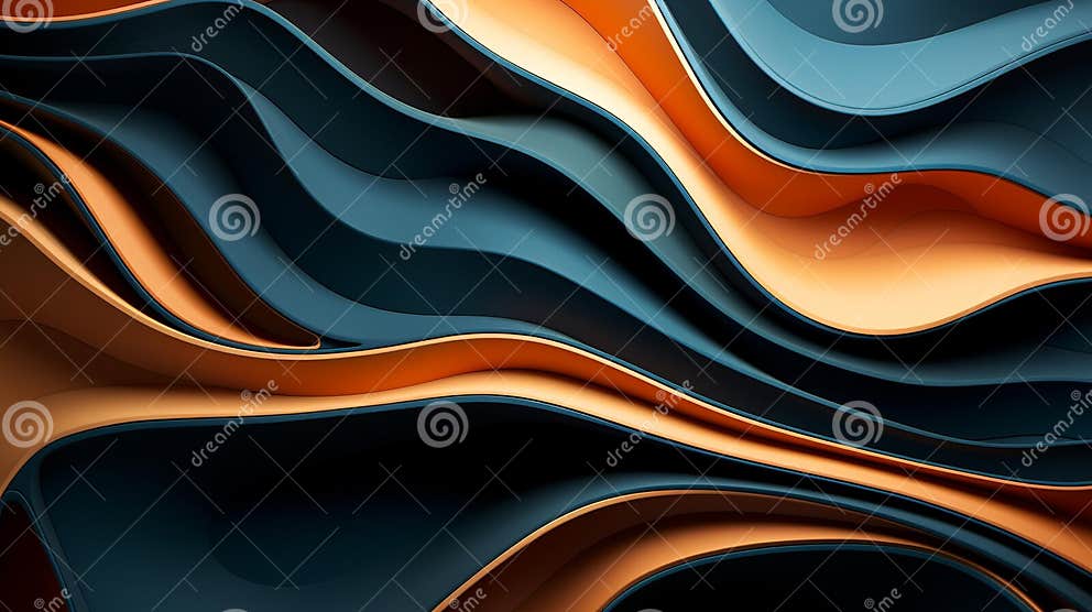 A Series Of Interlocking Lines And Curves Creating A Complex Pattern
