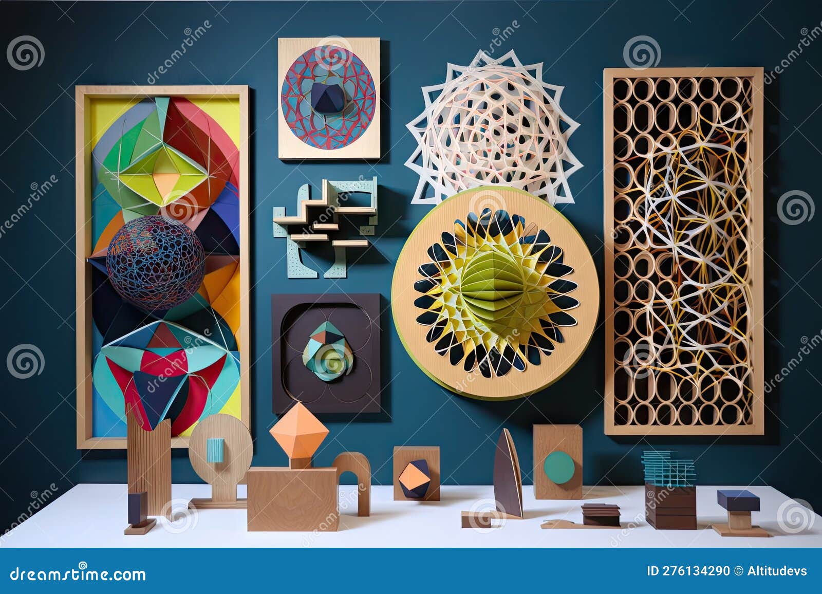 A Series of Kinetic and Interactive Geometric Artworks with Different ...