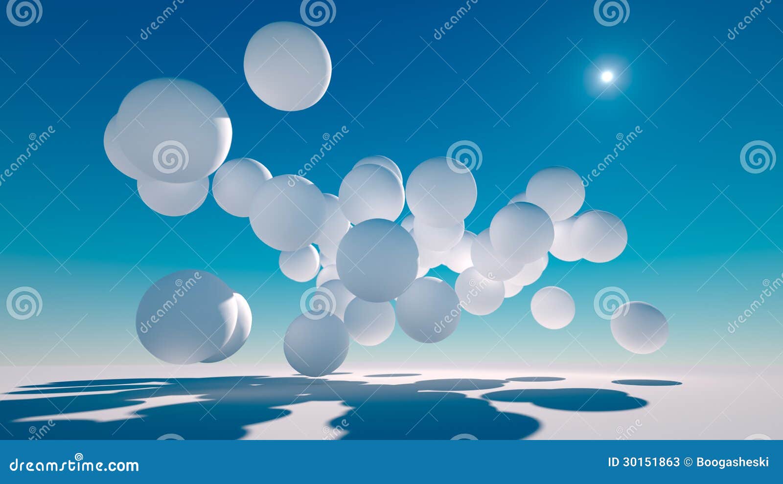 Floating Spheres stock illustration. Illustration of array - 30151863