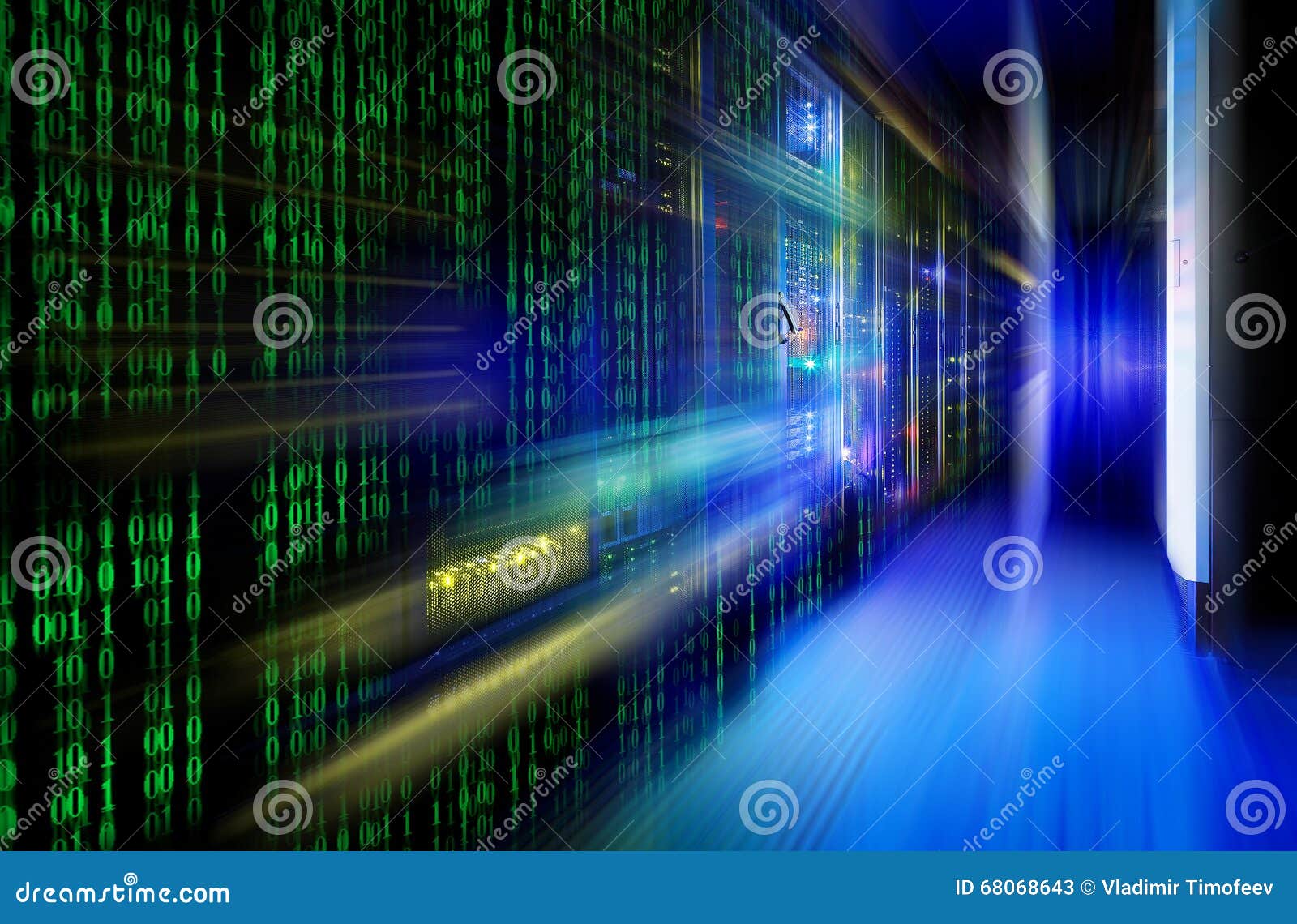 Series Mainframe in a Futuristic Representation of a Matrix Code Stock ...