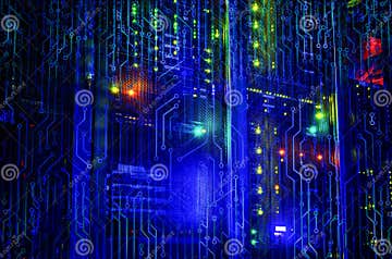 Series Mainframe in a Futuristic Representation of a Matrix Code with ...