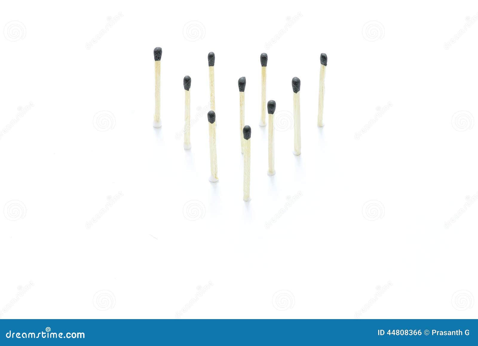Series of Match Sticks in Vertical Position Stock Photo - Image of ...