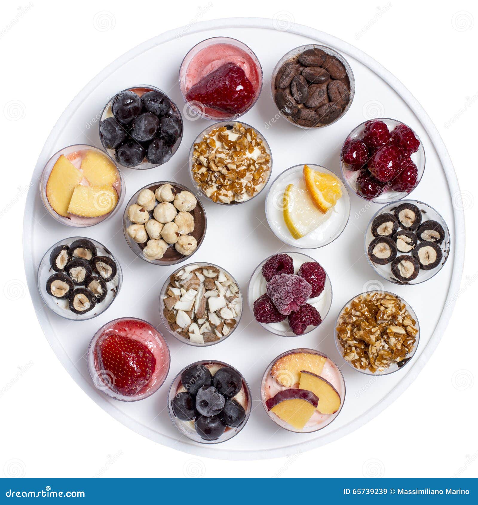 Series of Mini Ice Cream Wrapped Round Stock Image - Image of nuts ...