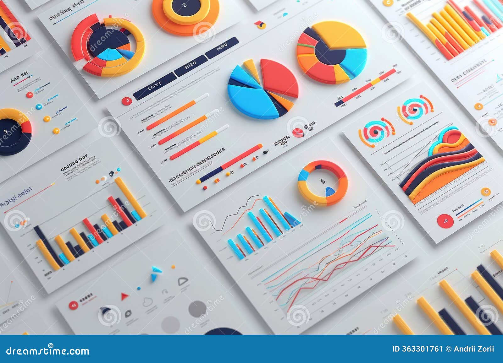 Modern Infographic With Statistics Analytical Charts. Infographics ...