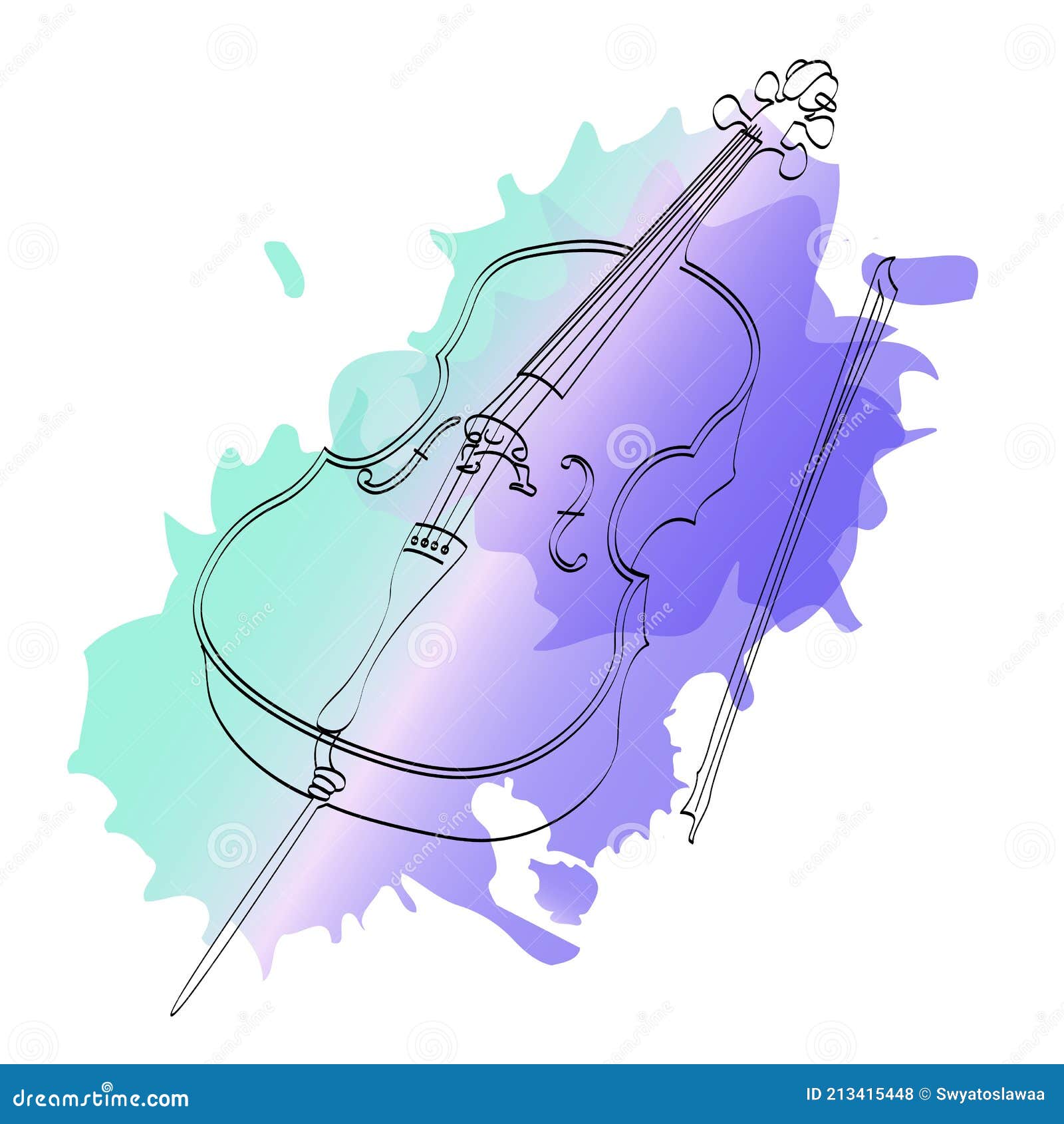 Cello Silhouette Vector Art White Background | CartoonDealer.com #290792353