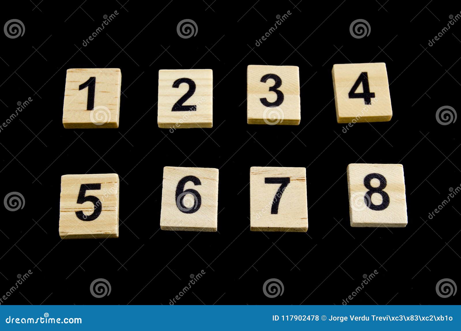 Series of Numbers from One To Eight Stock Photo - Image of mathematics ...