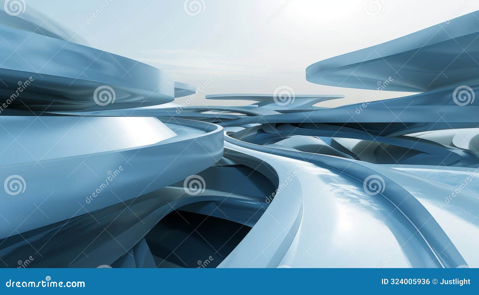 A Series of Pathways Intersecting and Diverging Forming an Abstract ...