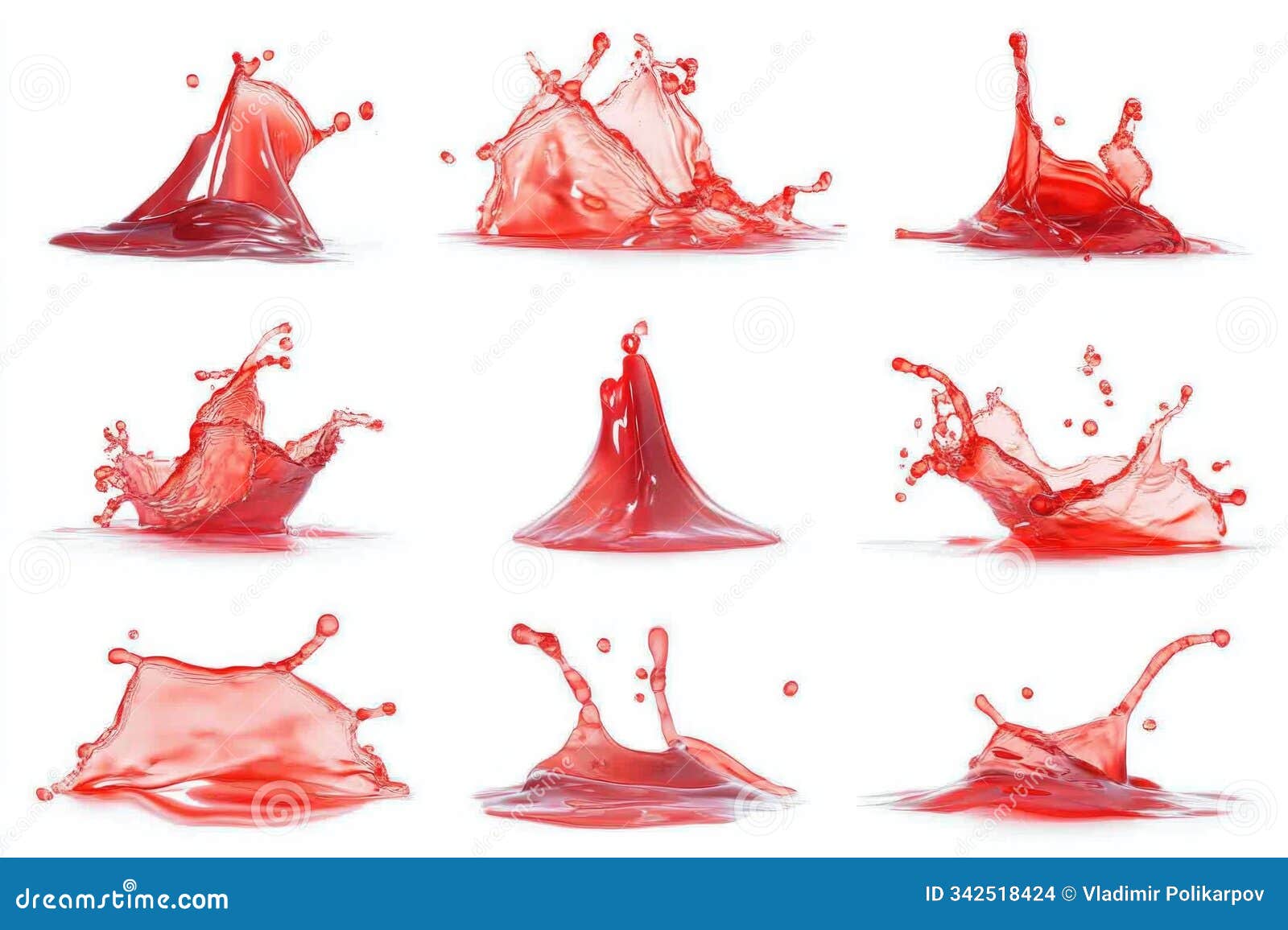 A Series of Photos Showing the Movement and Spread of a Red Liquid As ...