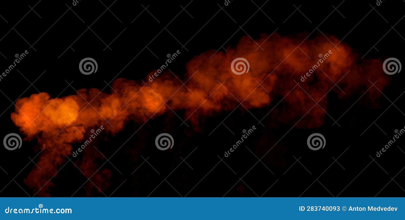 Series of Powerful Burstings with Fire, Isolated - Object 3D ...