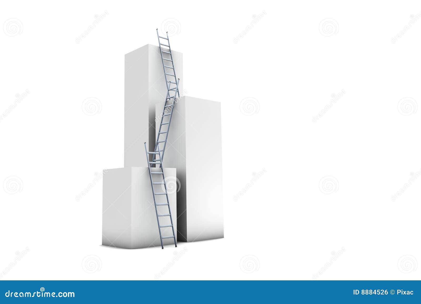 Series of rising ladders stock illustration. Illustration of achieve ...