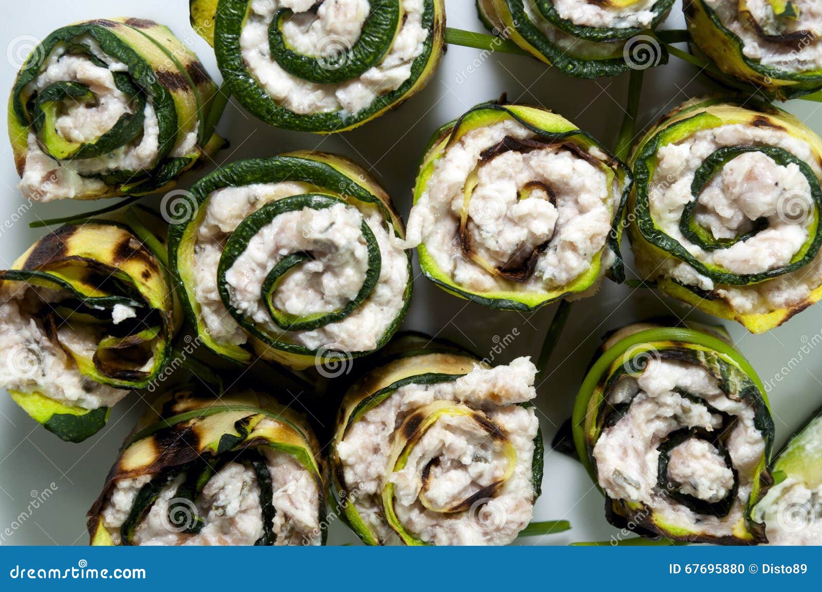 Series of rolled zucchini stock photo. Image of eggplant - 67695880