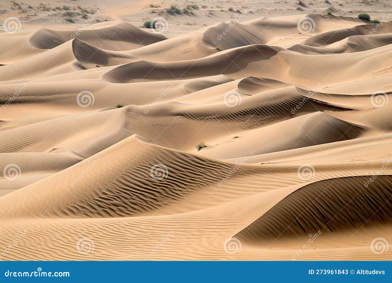 Series of Sand Dunes in Different Shapes and Sizes, with Windblown ...